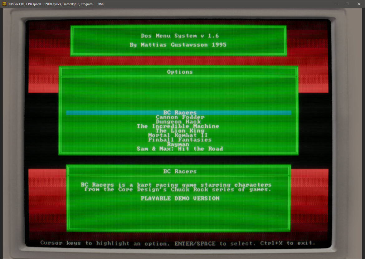 DOSBox Shaders Comparison For Modern DOS Retro Gaming - Krystof.IO